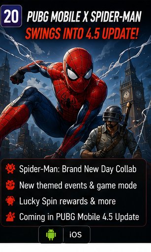 PUBG Mobile x Spider-Man: Brand New Day swings into 4.5 collaboration ...
